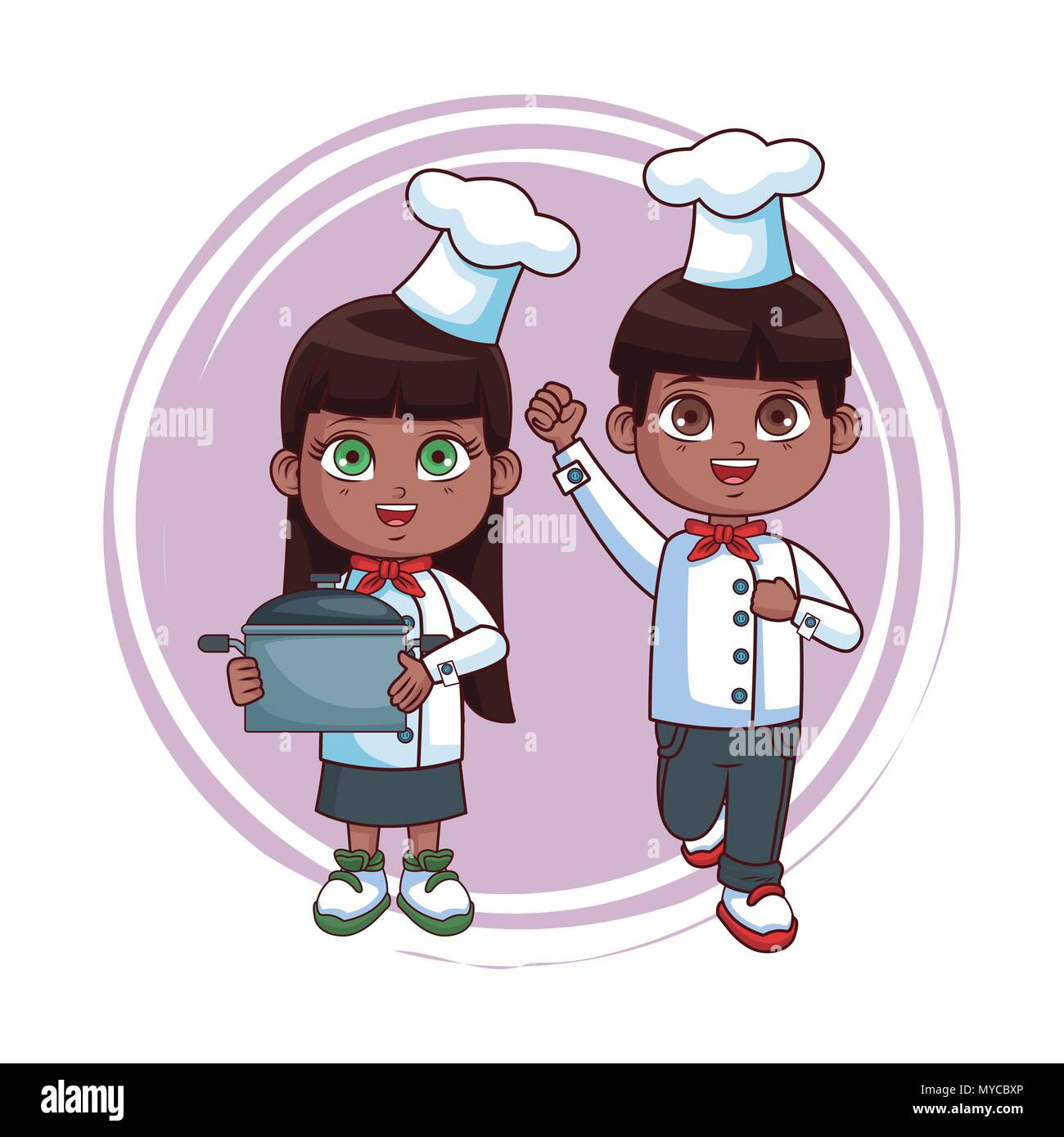 Cute chef kids cartoon Stock Vector Image & Art - Alamy