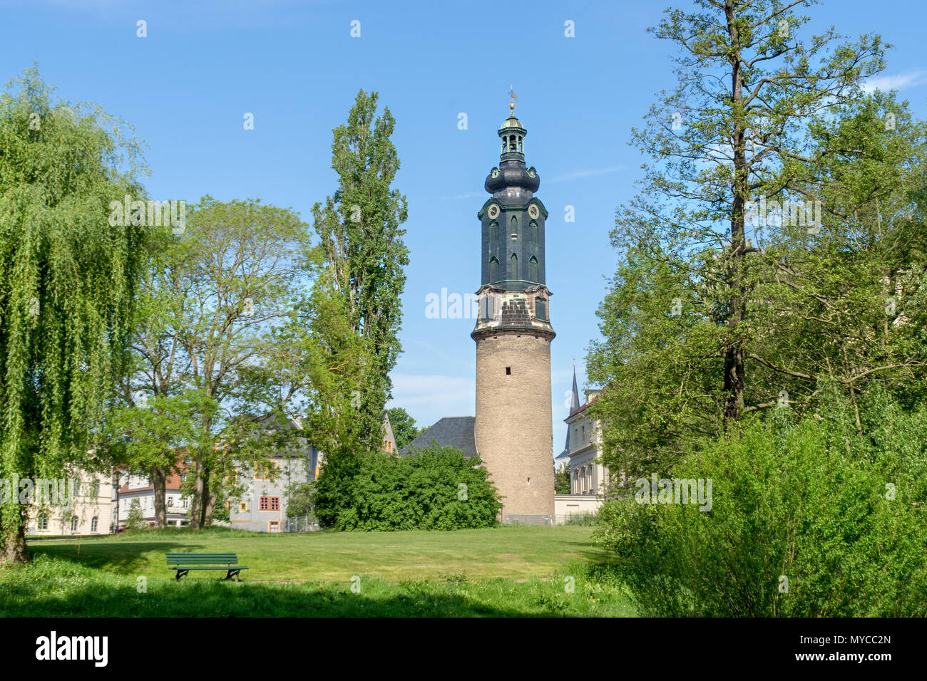 Tower of the city castle in Weimar in Germany Stock Photo - Alamy