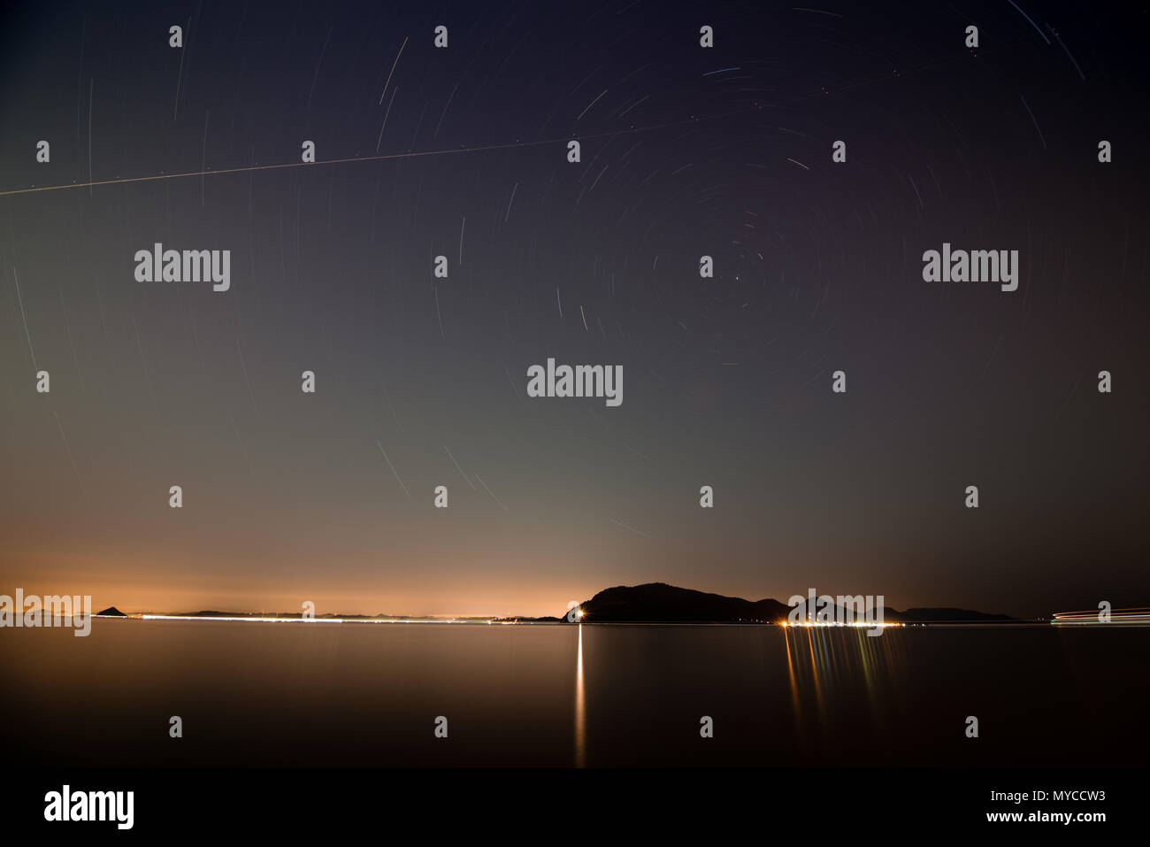 golden sunset above the sea in Japan Stock Photo - Alamy