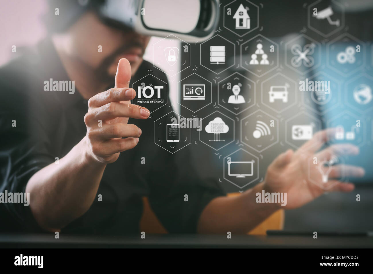 Internet of Things (IOT) technology with AR (Augmented Reality) on VR ...