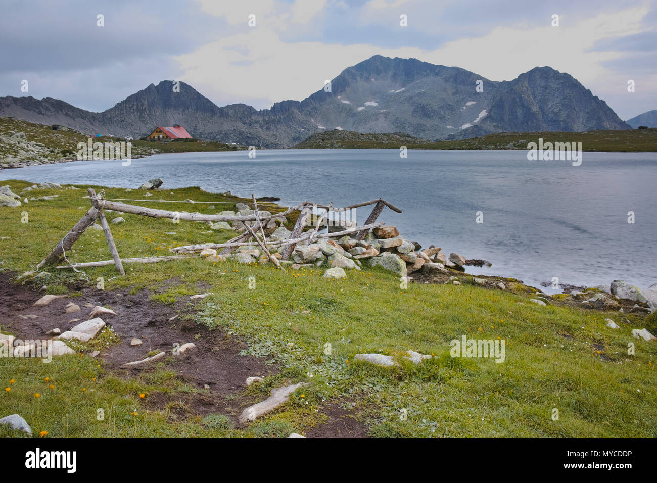 Amazing Sunrise over Tevno Lake and Kamenitsa peak, Pirin Mountain ...