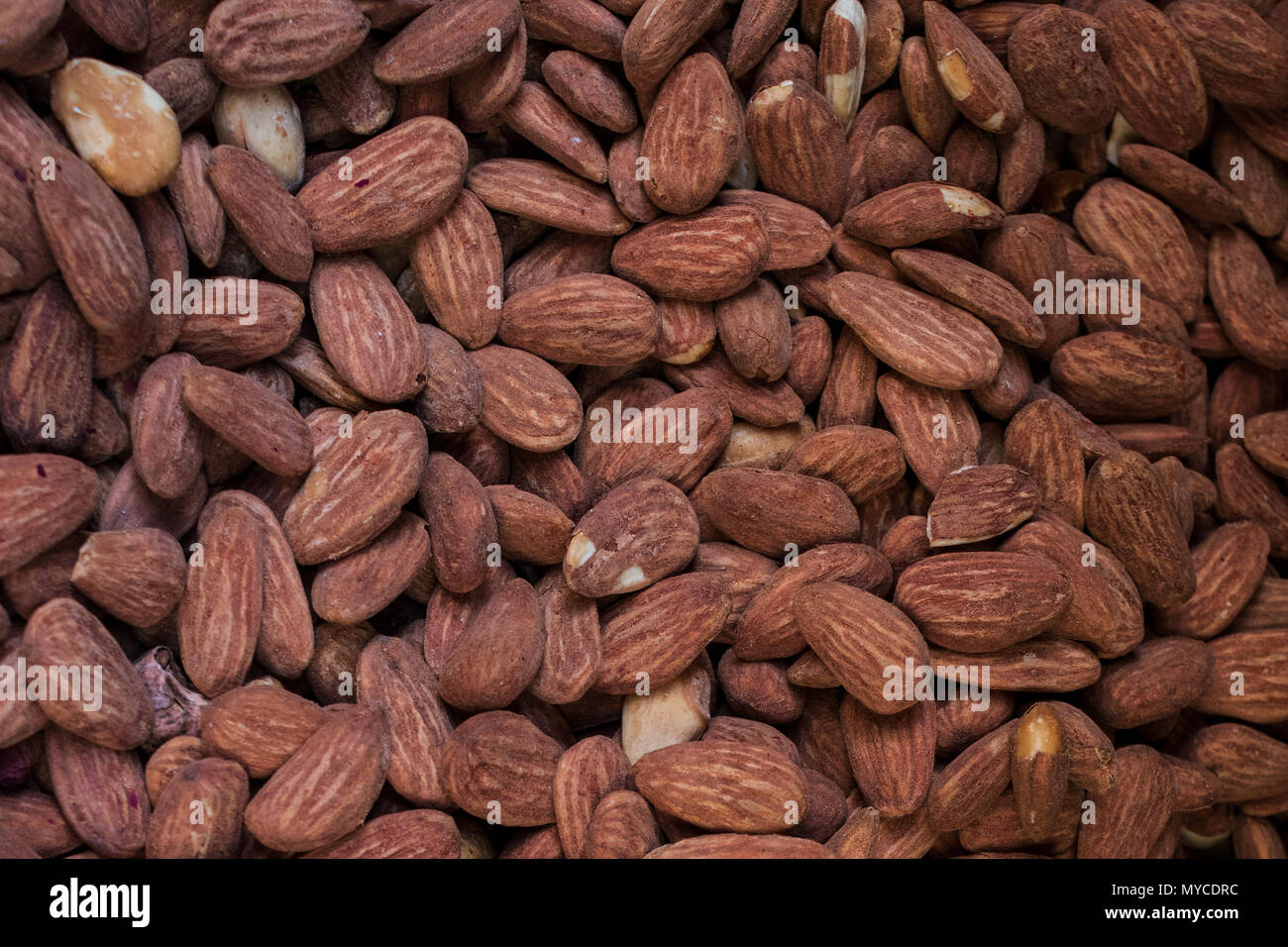 Seeds, grain almond brown color, photographed with shallow depth of ...