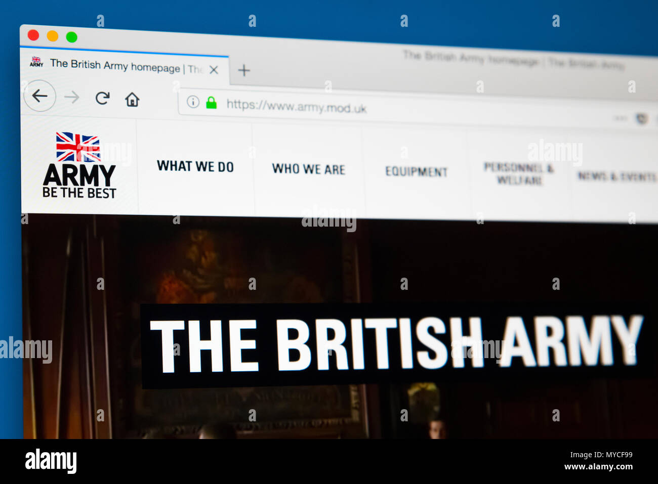 LONDON, UK - MAY 23RD 2018: The homepage of the official website for ...