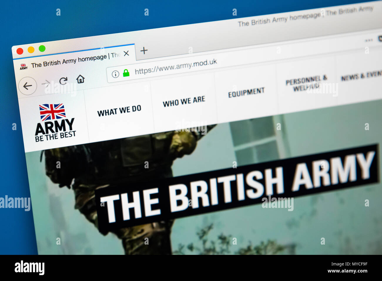 LONDON, UK - MAY 23RD 2018: The homepage of the official website for ...