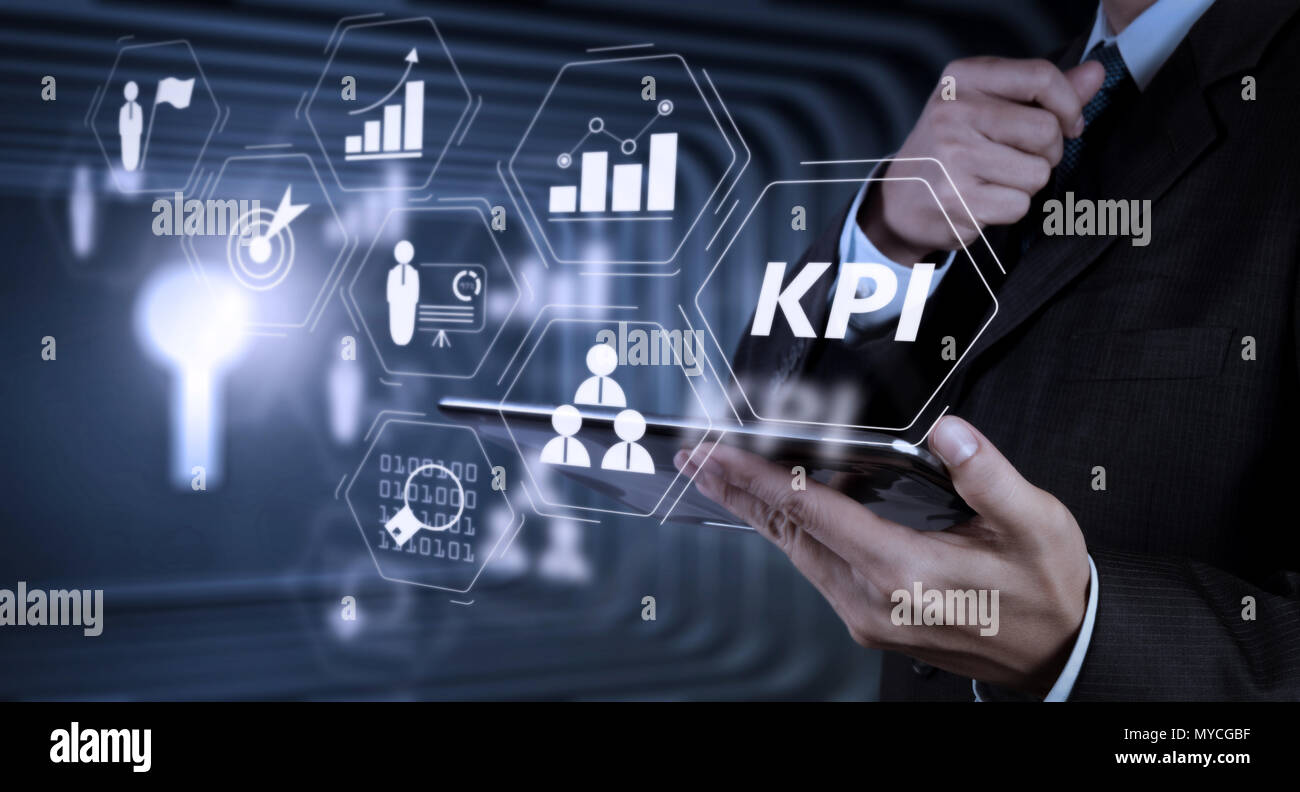 Key Performance Indicator (KPI) workinng with Business Intelligence (BI) metrics to measure ...