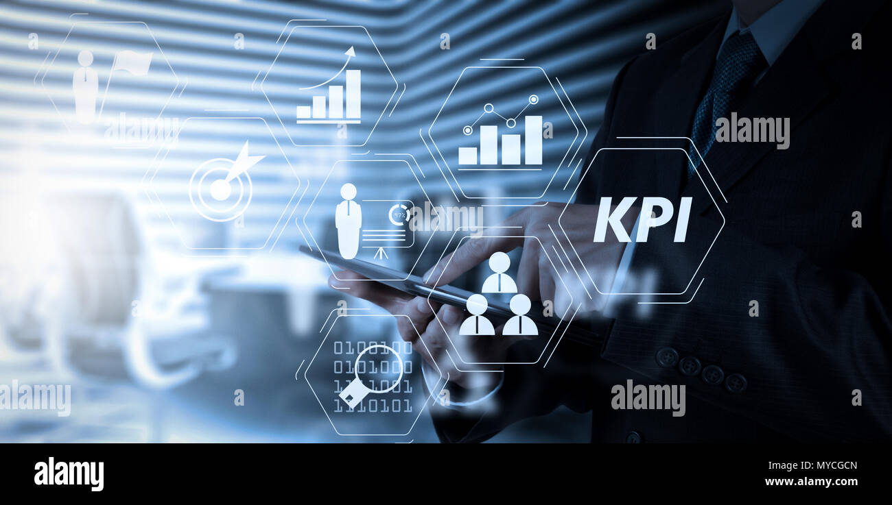 Key Performance Indicator (KPI) workinng with Business Intelligence (BI) metrics to measure ...