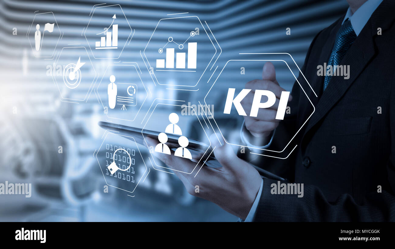 Key Performance Indicator (KPI) workinng with Business Intelligence (BI) metrics to measure ...