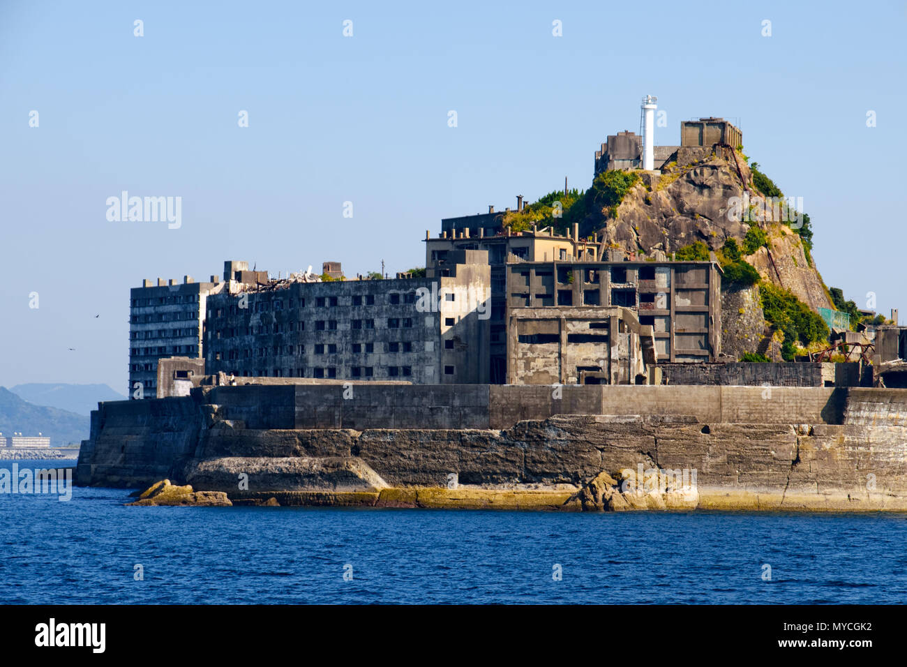 abandoned island in Hashima Island Japan Stock Photo - Alamy