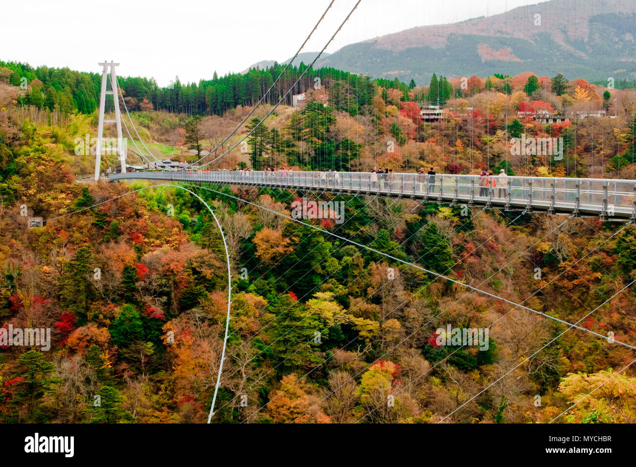 Kokonoe Yume Otsurihashi Bridge Stock Photo - Alamy