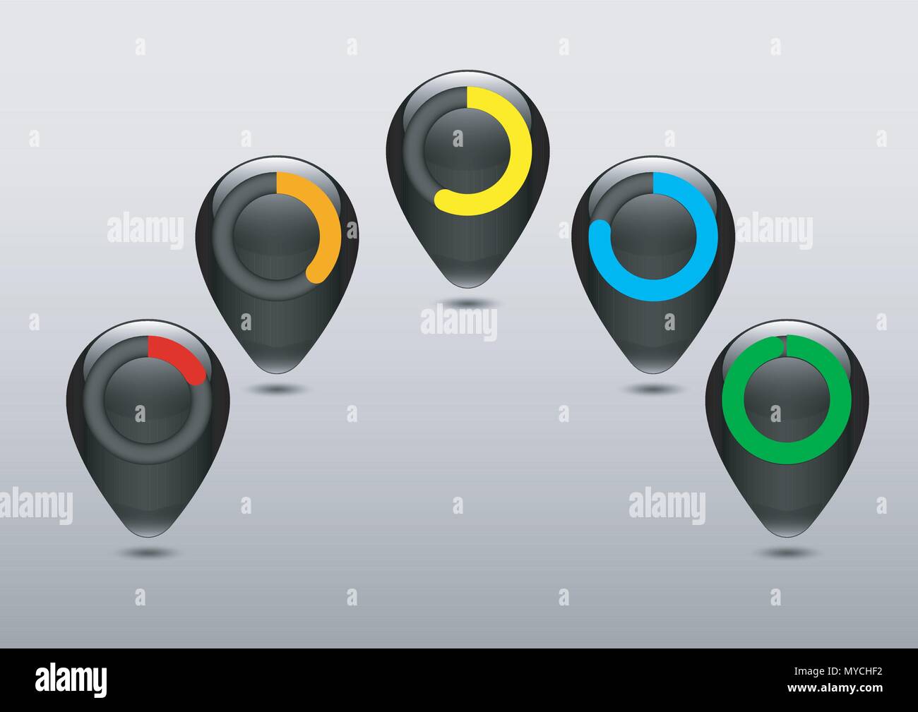 Usa icon set design hi-res stock photography and images - Alamy