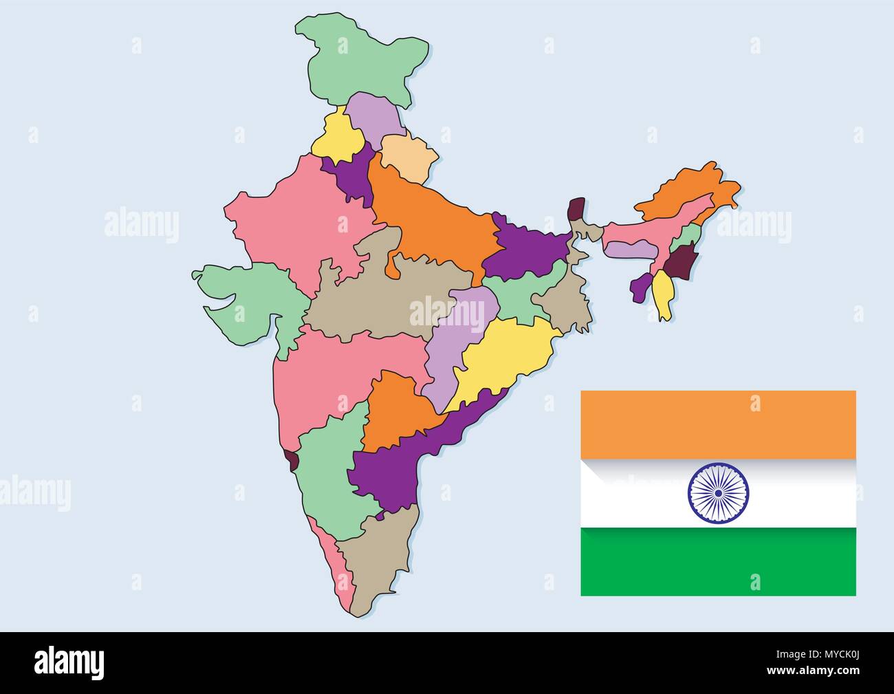 India map vector vectors hi-res stock photography and images - Alamy