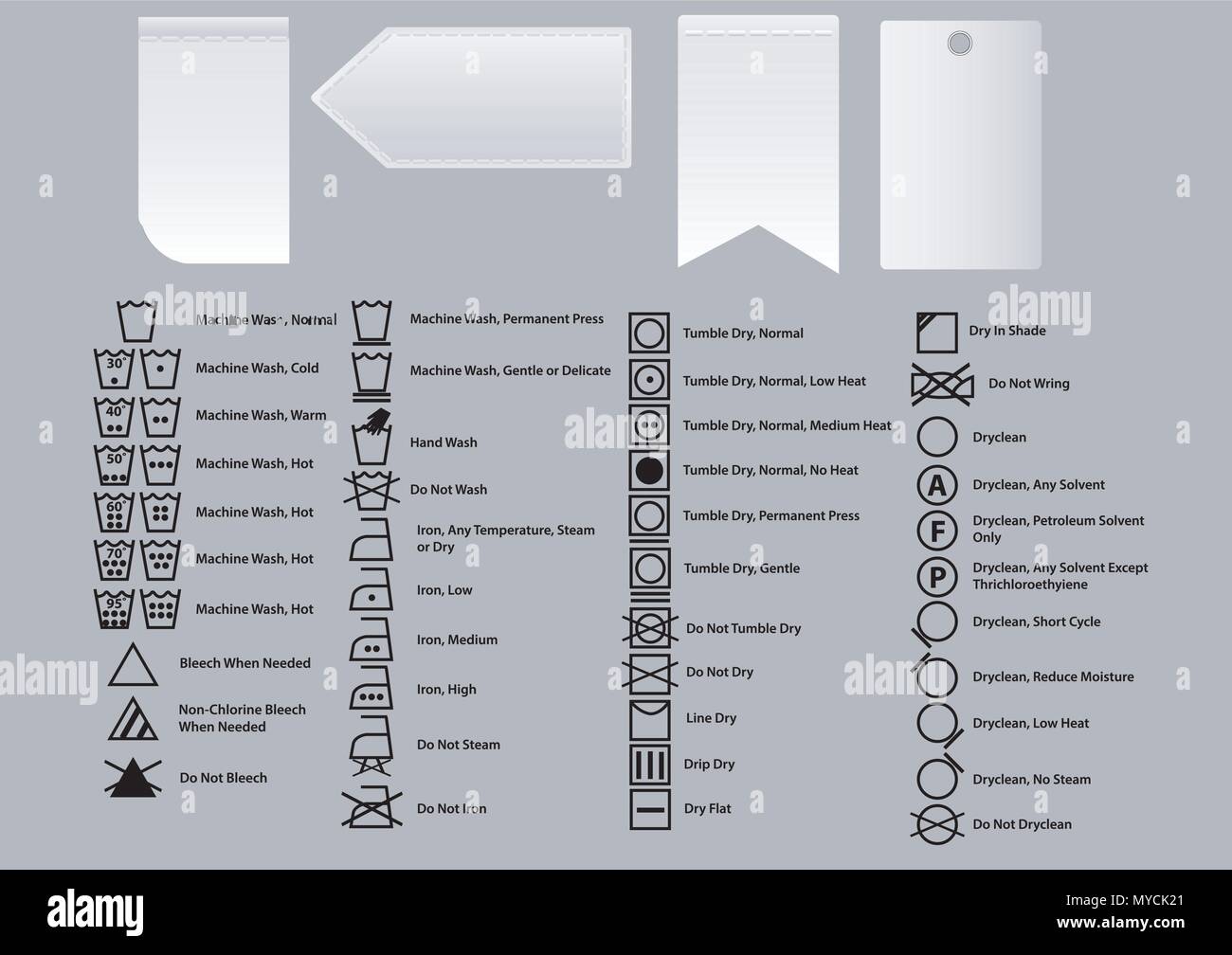 vector design of clothes fabrication label with symbol function Stock ...
