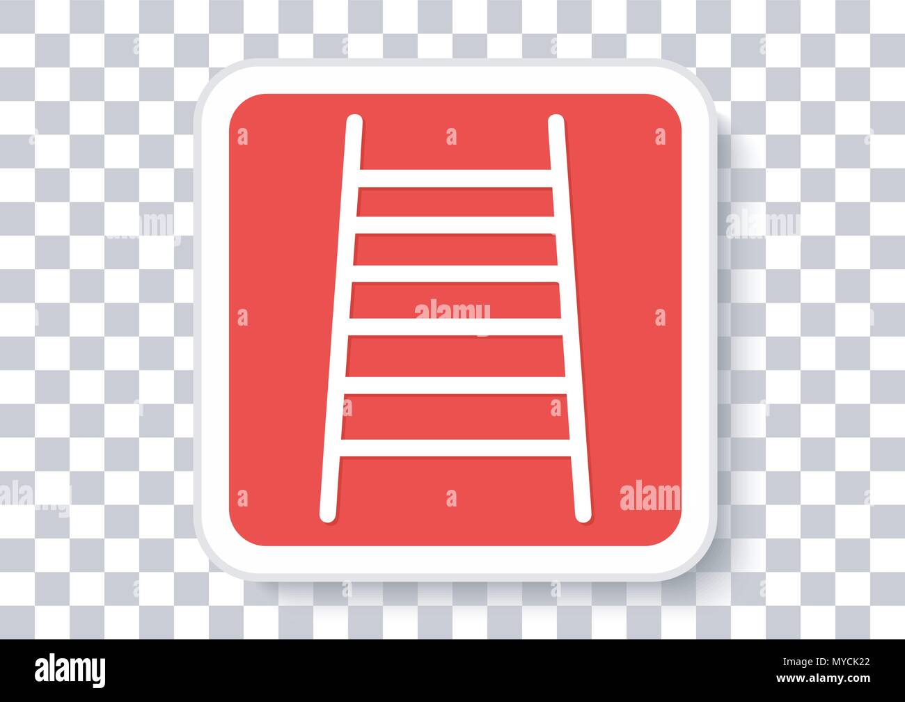 Ladder flat design Stock Vector Images - Alamy