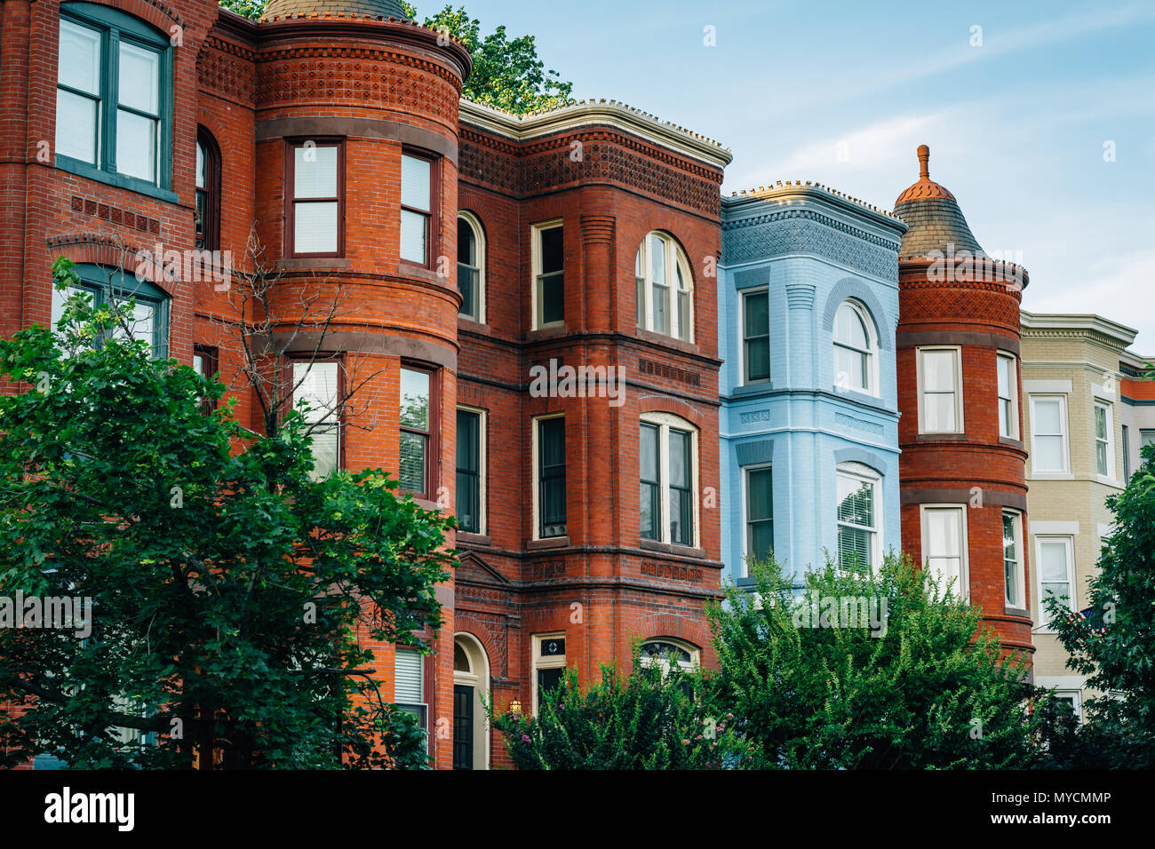 Row houses at Seward Square, in Capitol Hill, Washington, DC Stock ...