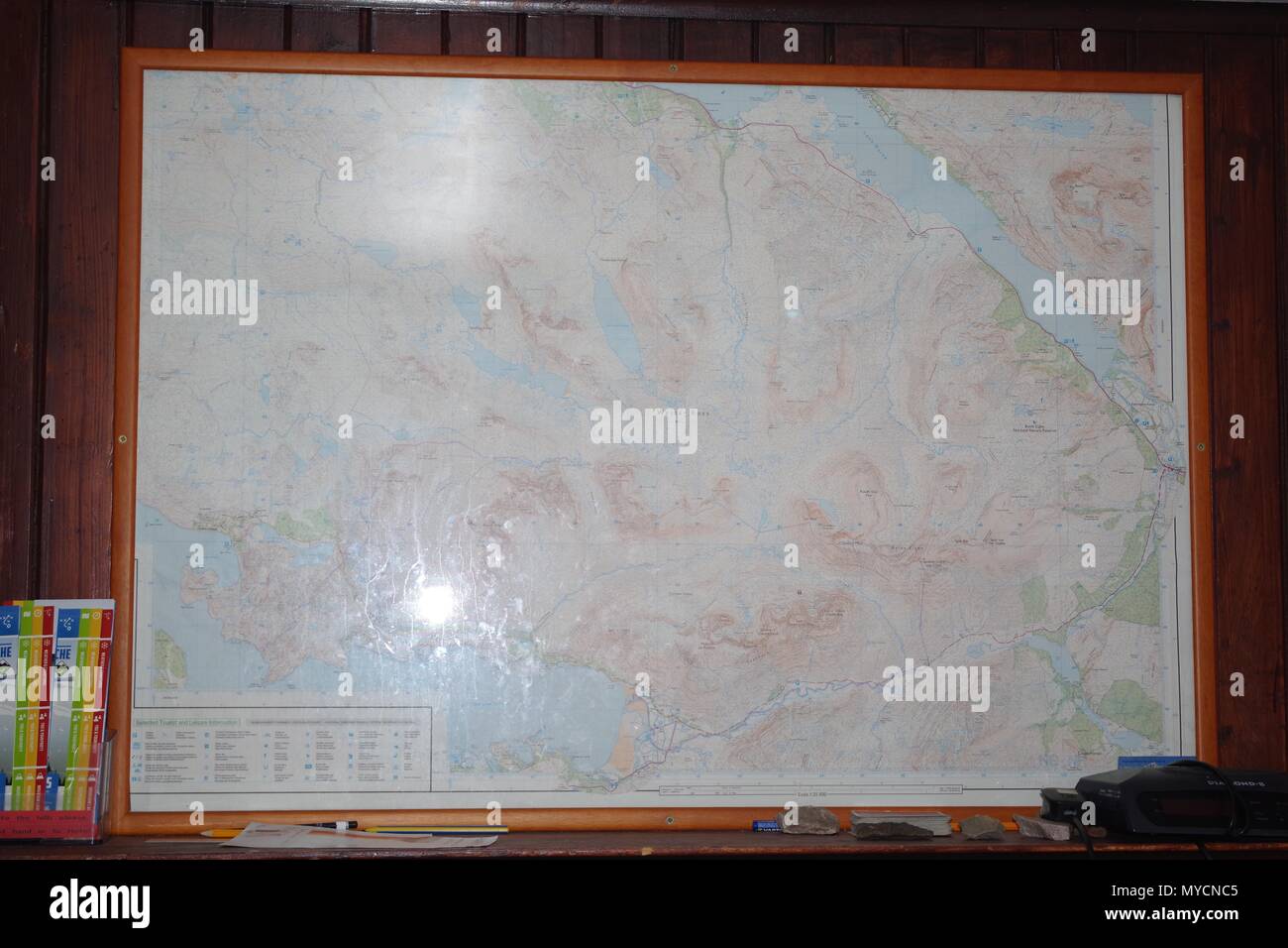 Regional Topographic Wall Mounted Map for Hikers etc. Kinlochewe Hotel ...