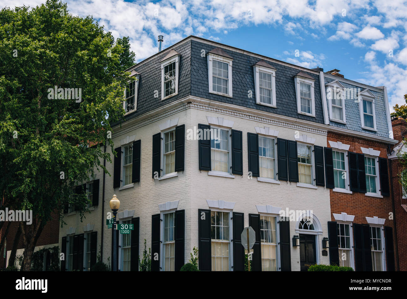 Row houses in Georgetown, Washington, DC Stock Photo - Alamy