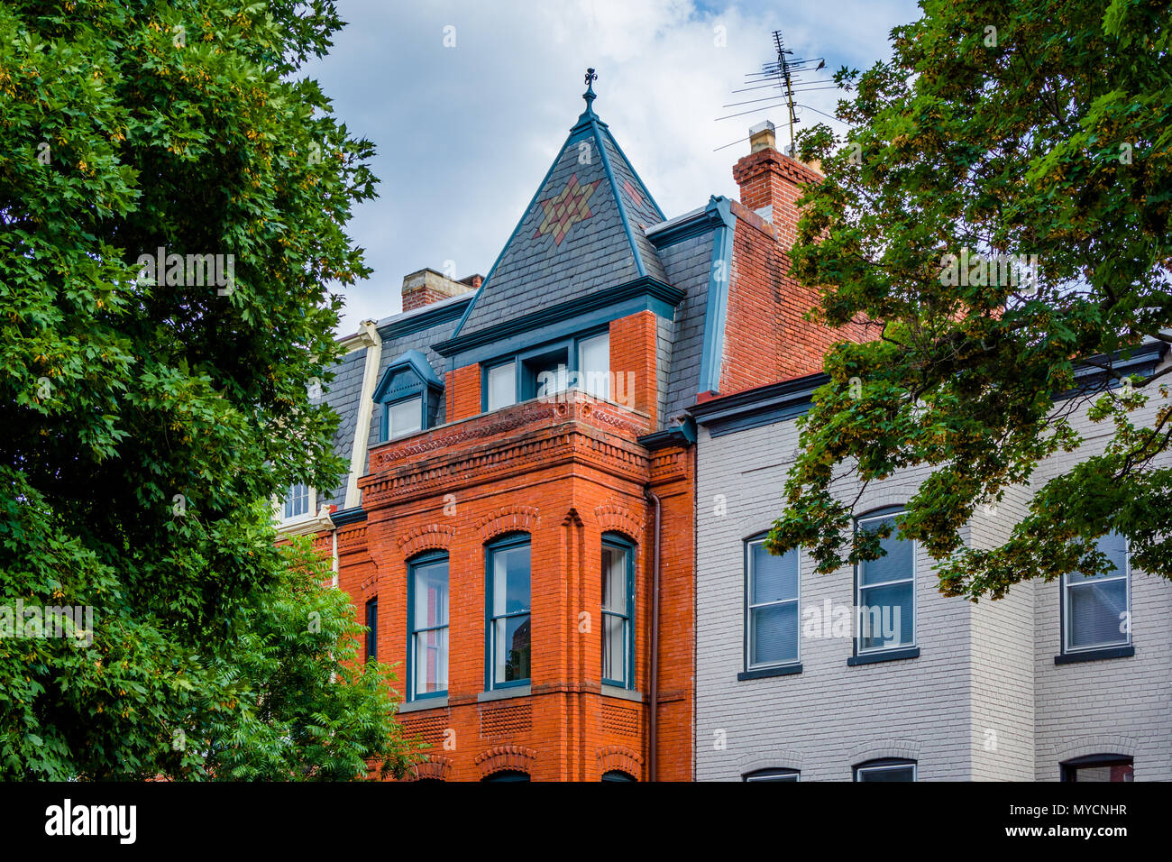 Colorful row houses georgetown washington hi-res stock photography and ...