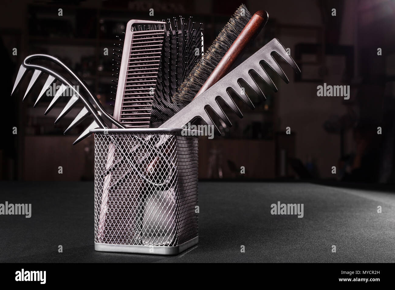 Variety of combs hi-res stock photography and images - Alamy