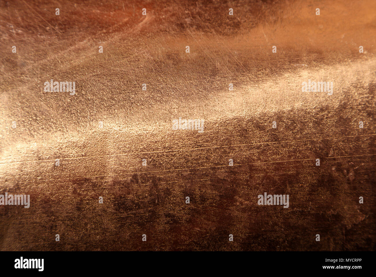 Scratched texture copper plating background close-up Stock Photo - Alamy
