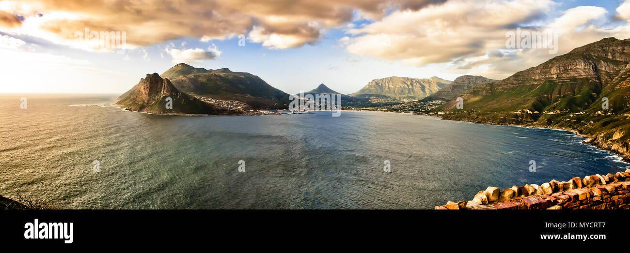 Panorama of the famous Chapman's Peak Drive on the Cape Peninsula ...