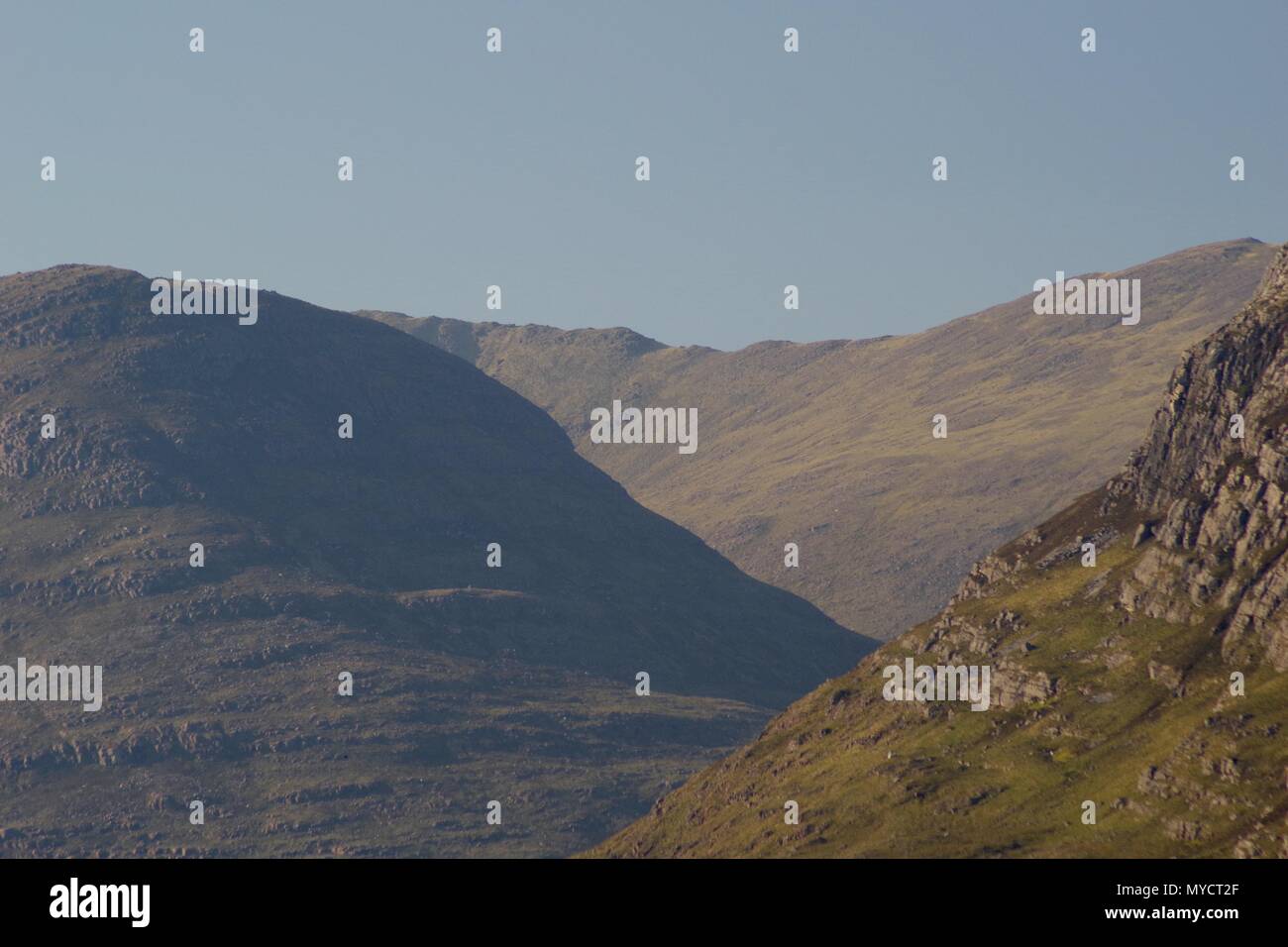 Mountain Ridge of Beinn a'Mhuinidh, of Basal Quartzite Geology. Beinn ...