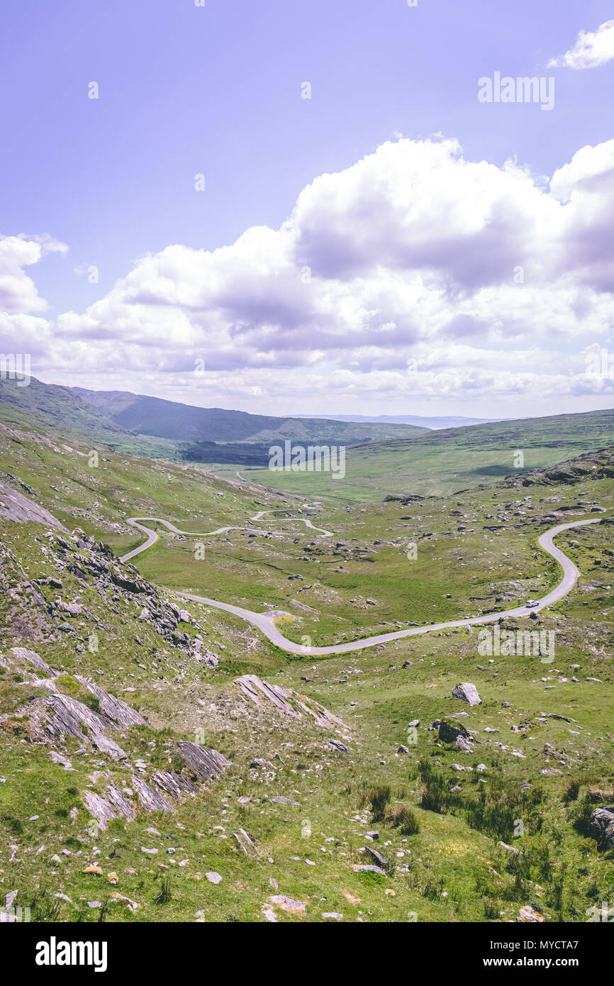 The scenic road of Healy Pass, a 12 km route worth of hairpin turns ...
