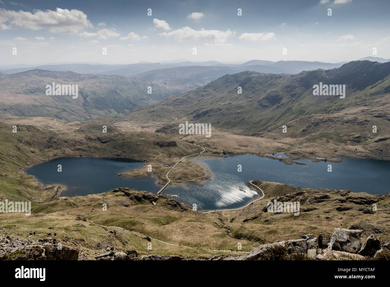 View from Crib Goch ridge, Snowdonia, Wales, UK Stock Photo - Alamy