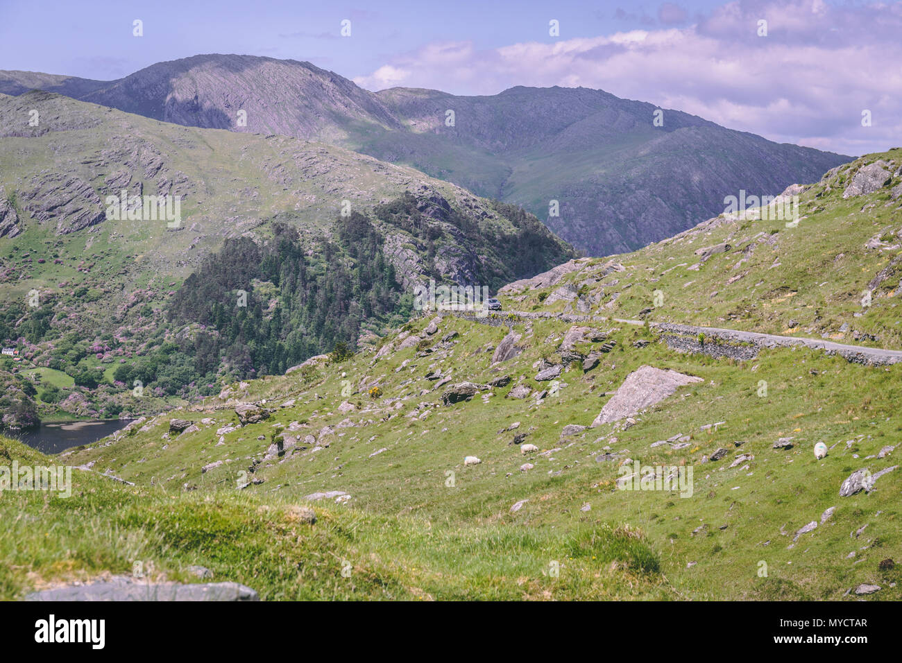 The scenic road of Healy Pass, a 12 km route worth of hairpin turns ...