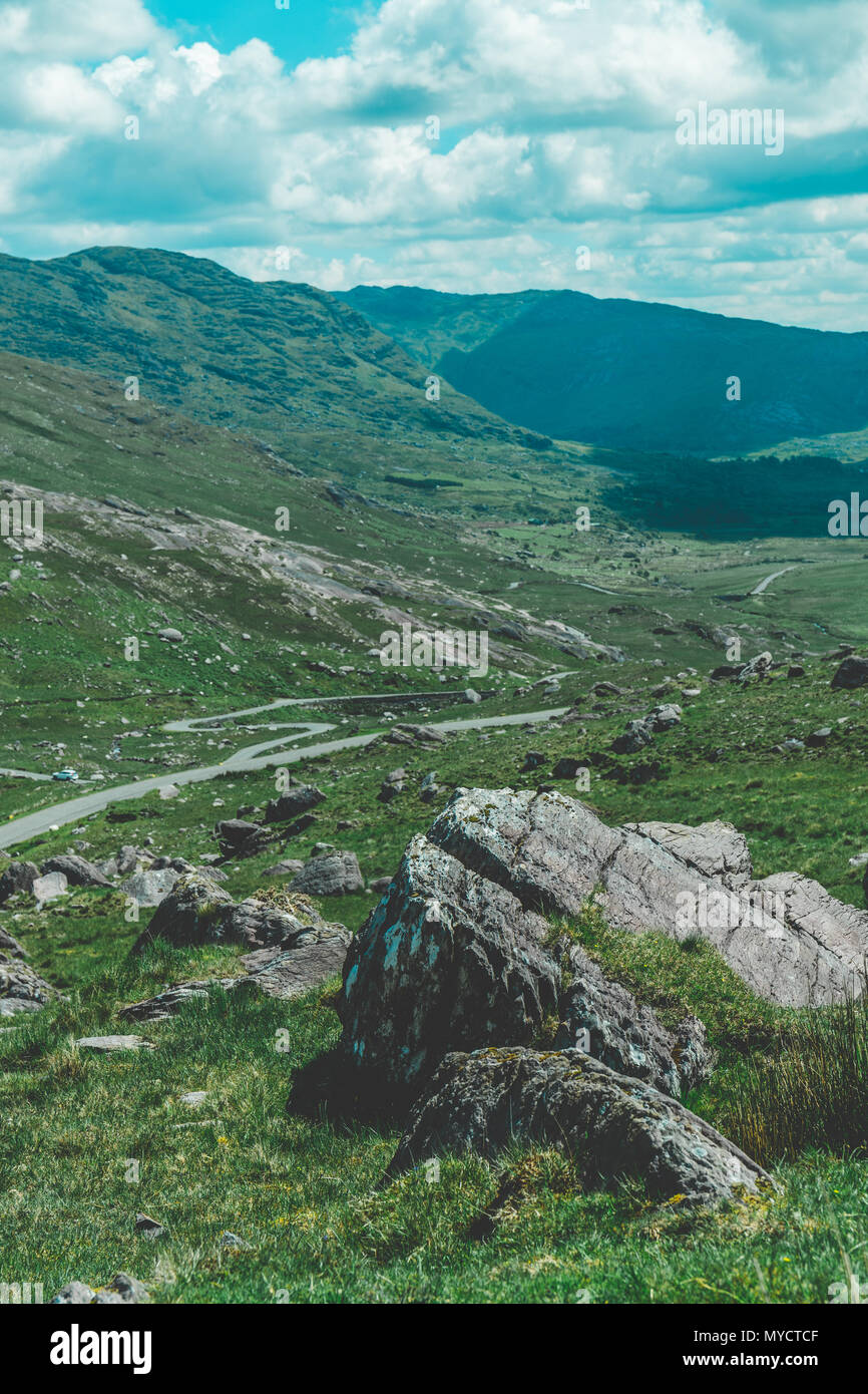 The scenic road of Healy Pass, a 12 km route worth of hairpin turns ...