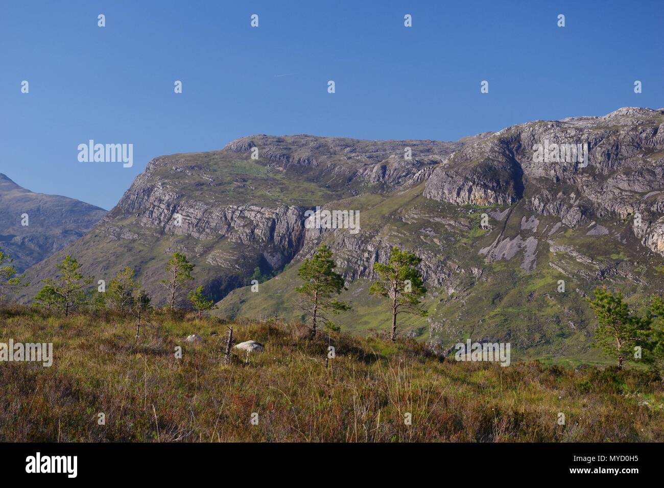 Mountain Ridge of Beinn a'Mhuinidh, Basal Quartzite Geology beyond a ...