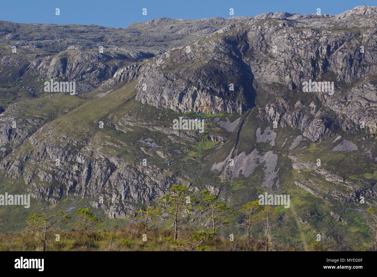 Mountain Ridge of Beinn a'Mhuinidh, Basal Quartzite Geology beyond a ...