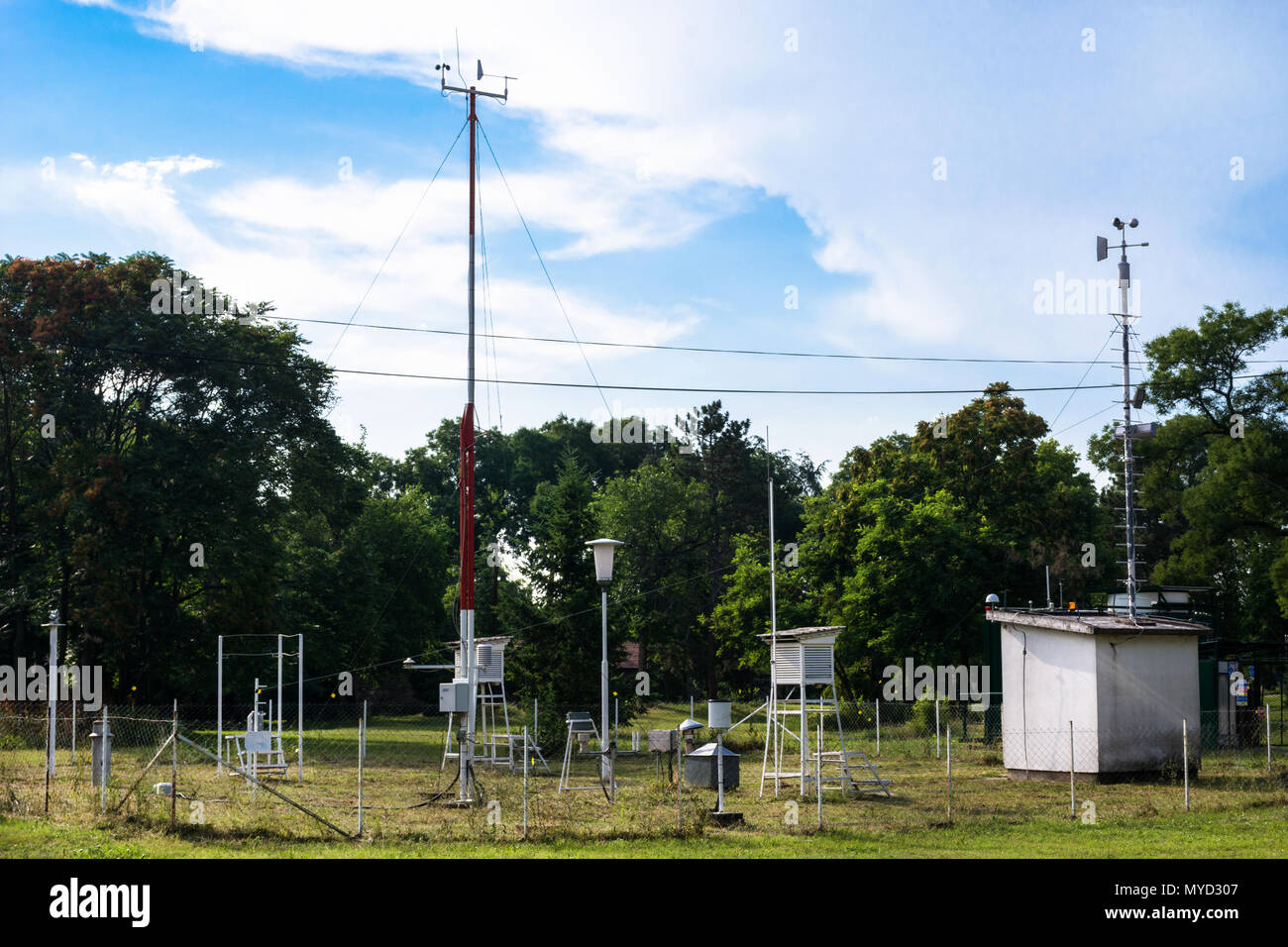 Weather station for monitoring ambient air pressure, humidity, wind ...