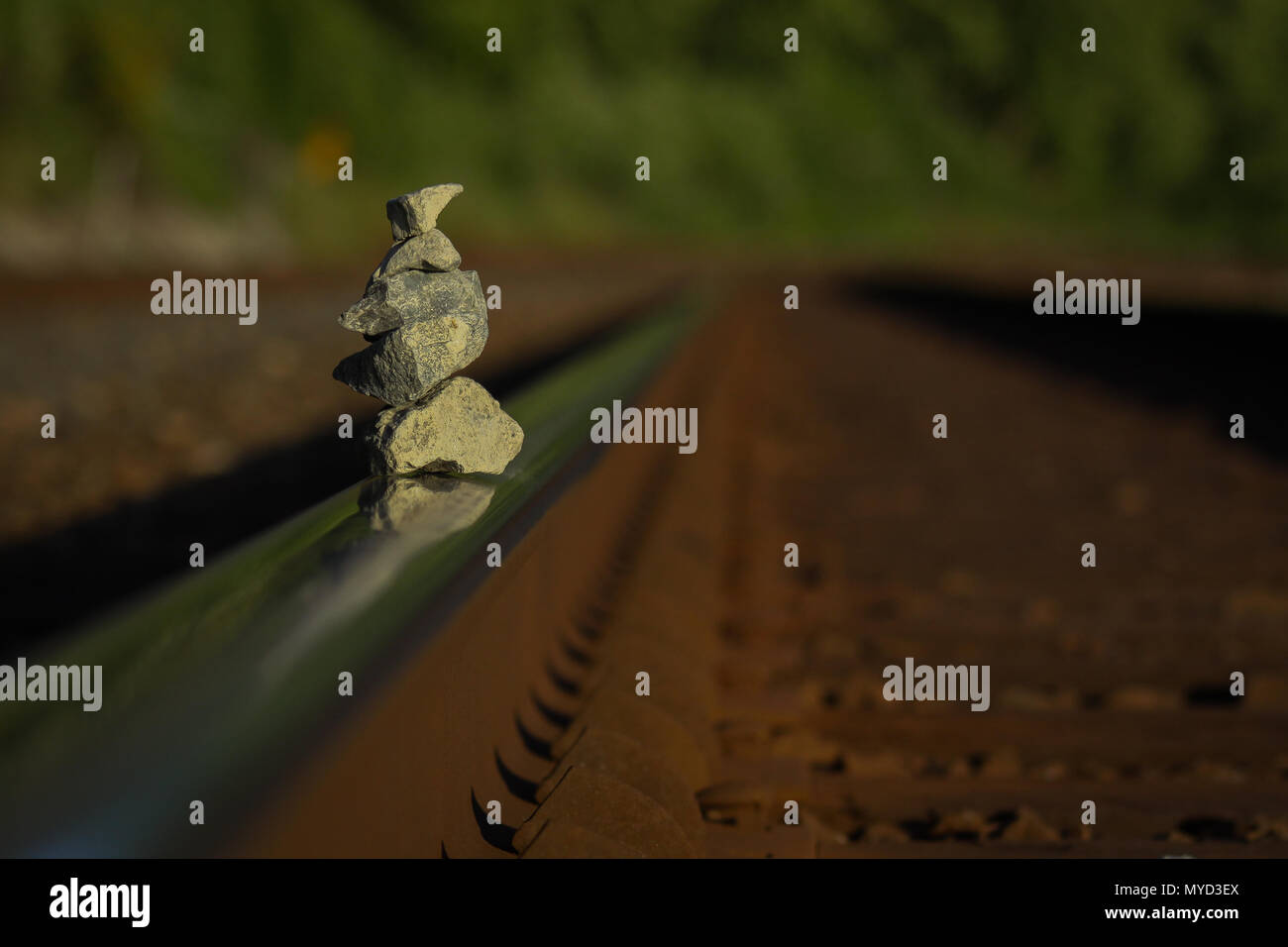 Reflection on rails hi-res stock photography and images - Alamy