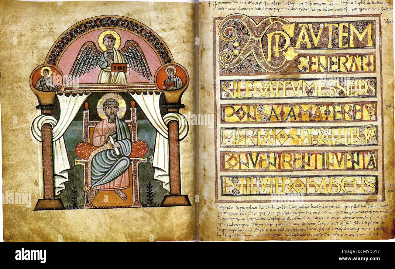 Anglo saxon gospel hi-res stock photography and images - Alamy