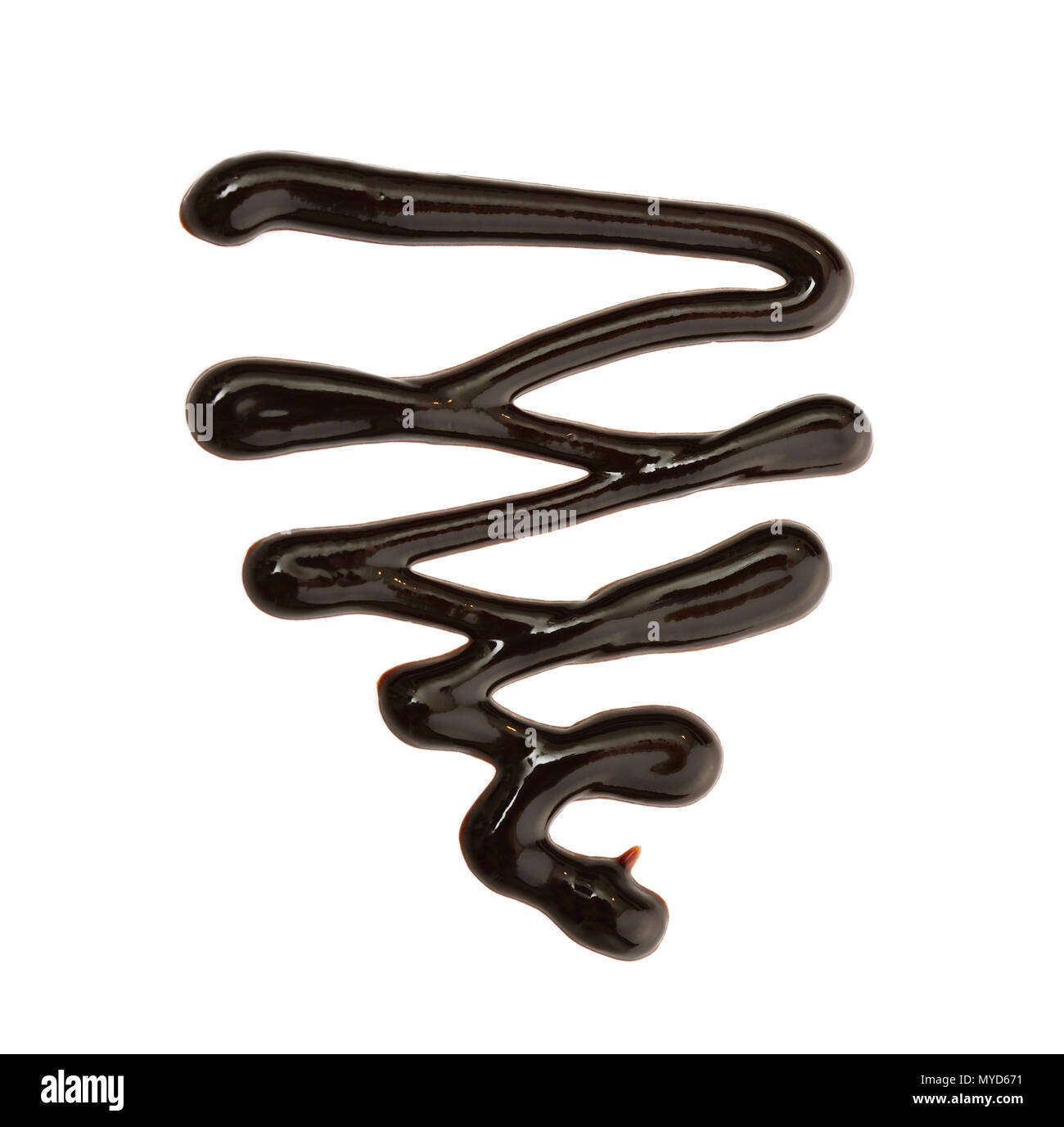 Chocolate syrup drip, isolated on white background Stock Photo - Alamy
