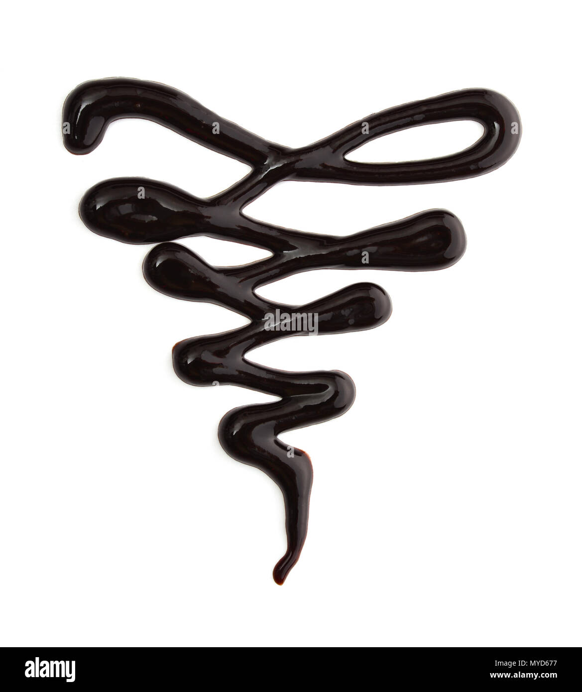 Chocolate syrup drip, isolated on white background Stock Photo - Alamy