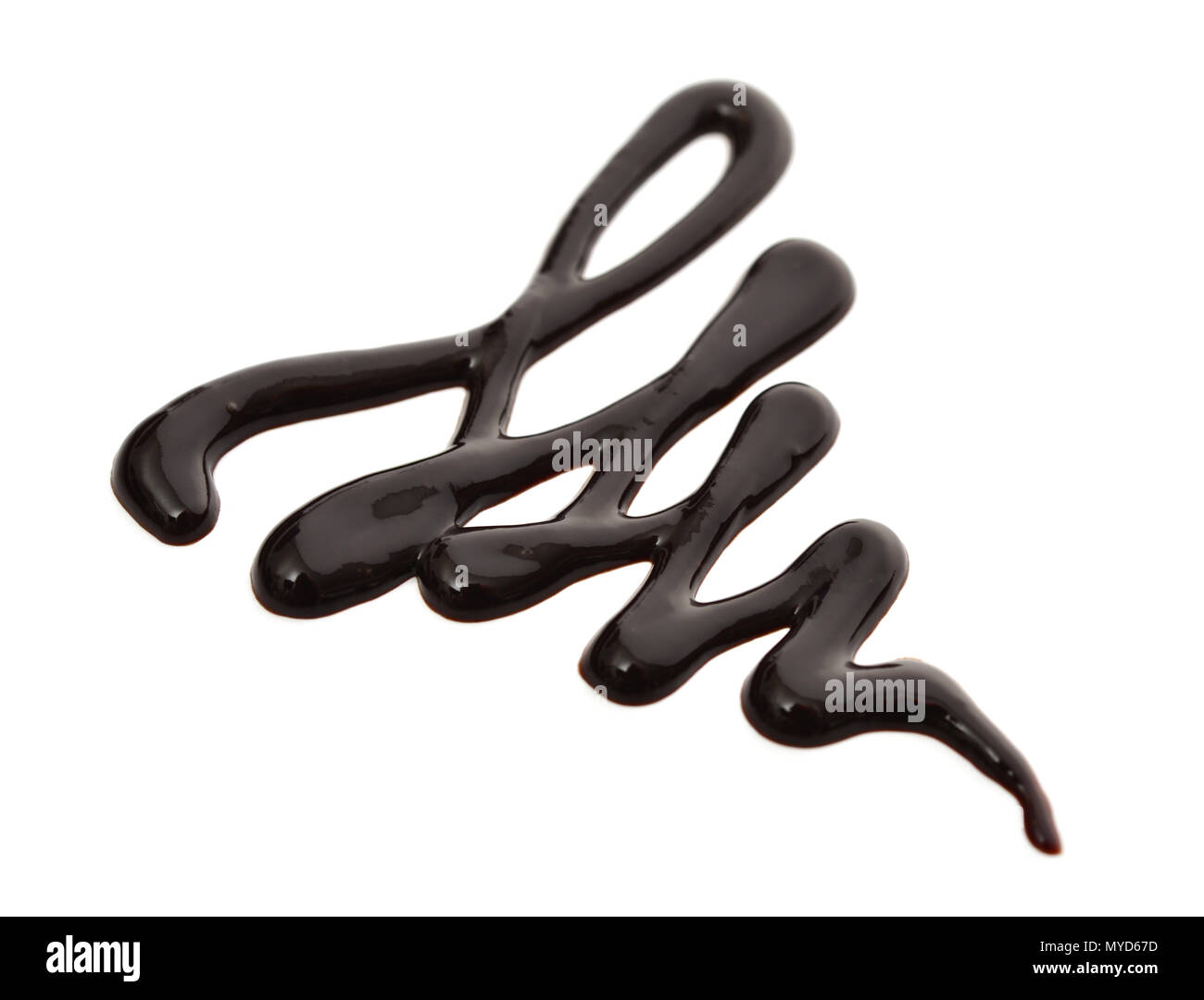 Chocolate syrup drip, isolated on white background Stock Photo - Alamy
