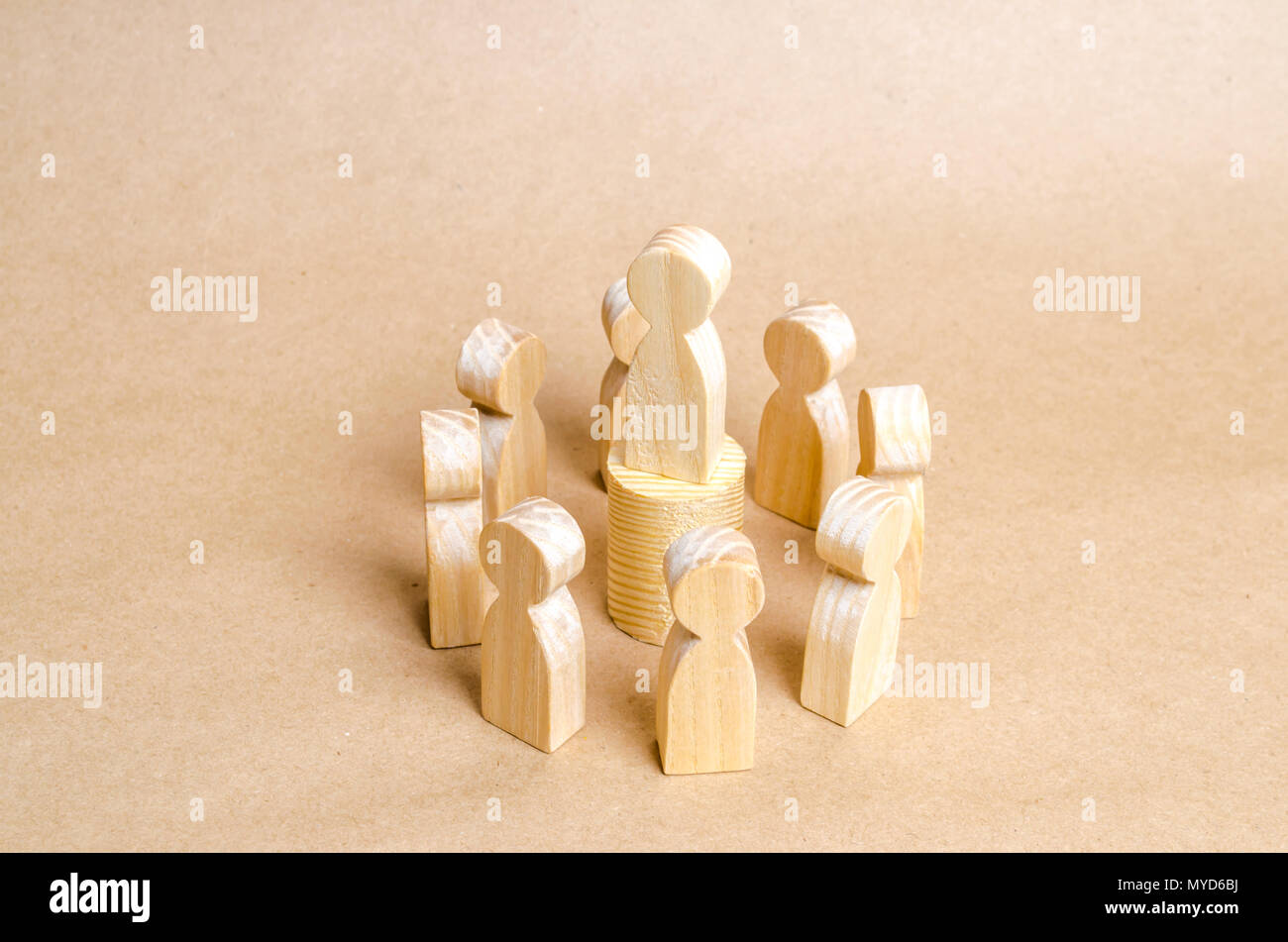 People stand in a circle. A circle of people. The concept of discussion ...