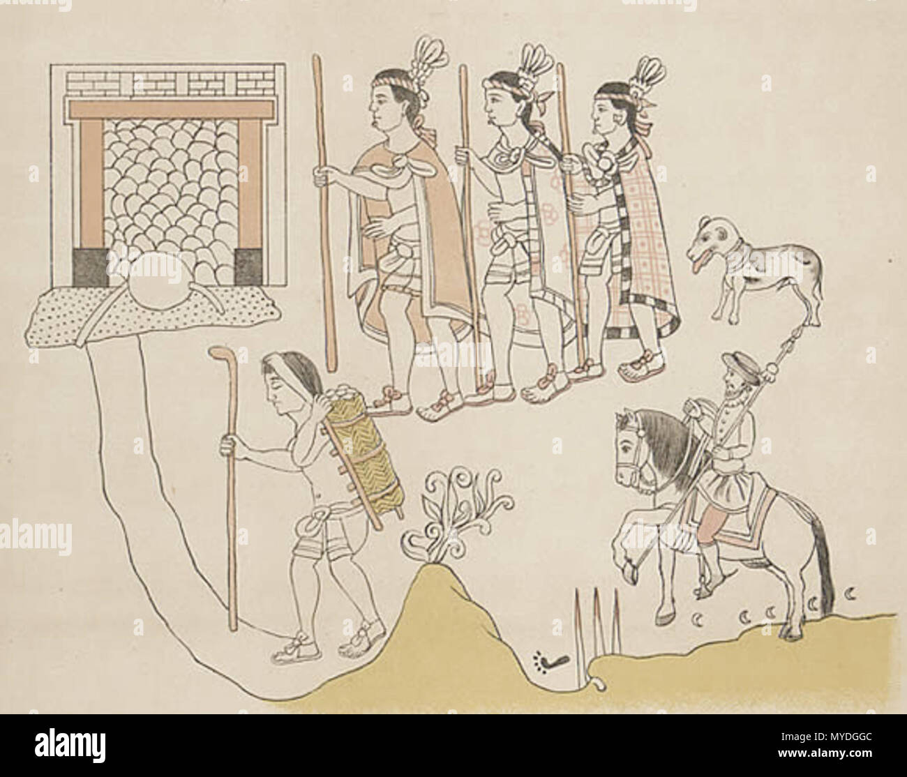 . English: The entrance to Chalco, on the way to the Aztec capital. The ...