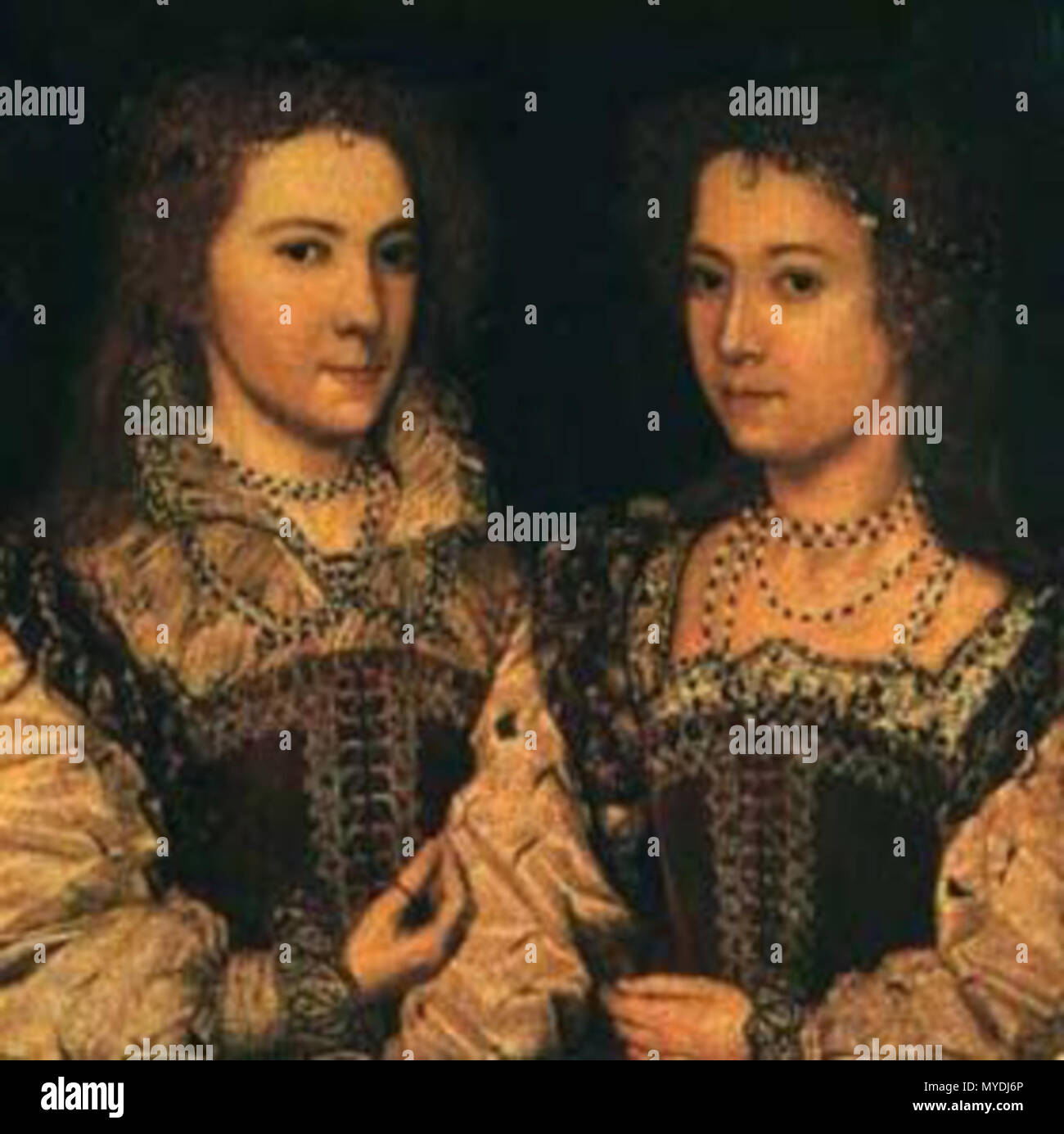 . Portrait identified by a later inscription as Dorothy and Penelope ...