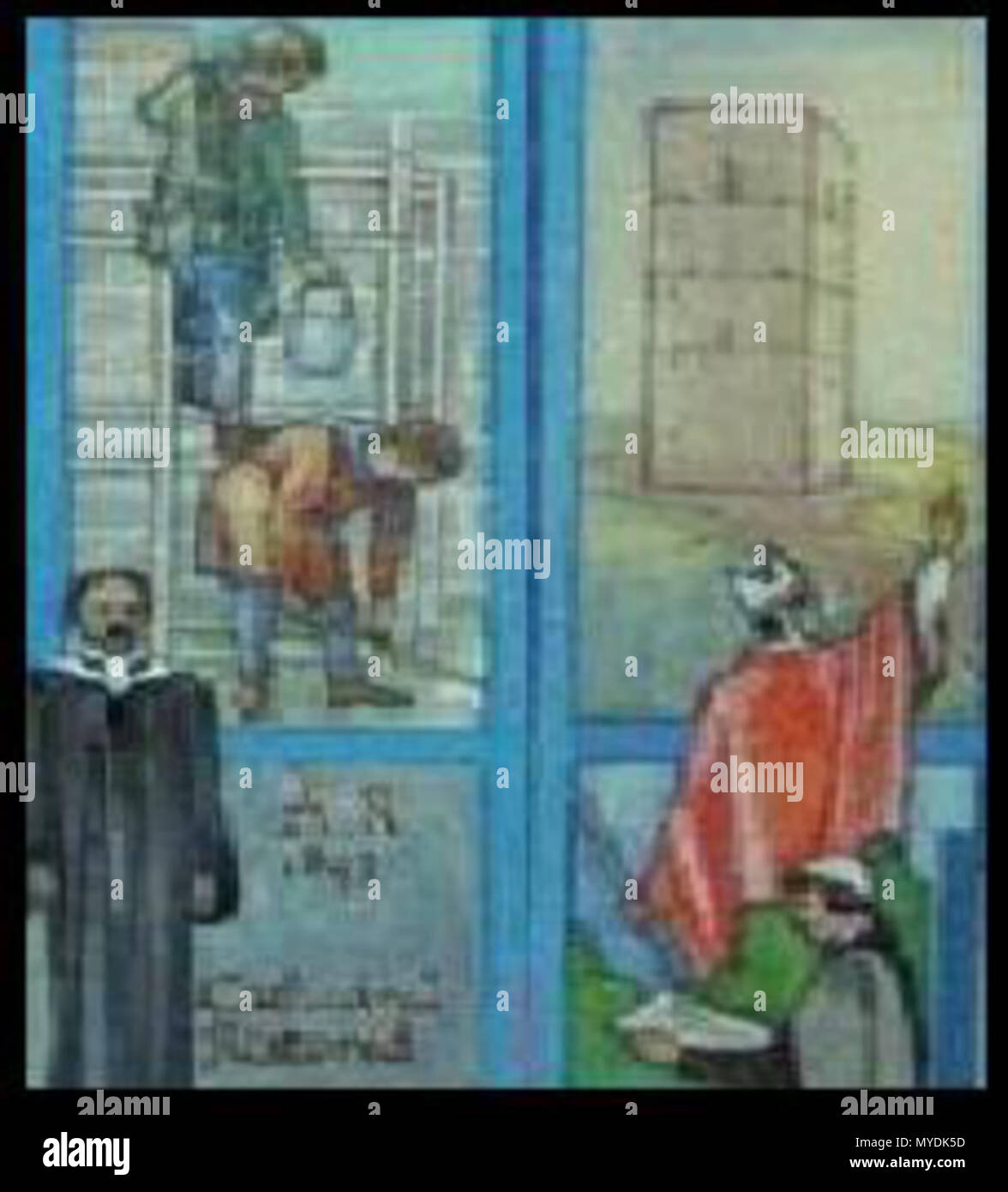 . Cuts from a depiction of Bishop Clement of Dunblane, with ...