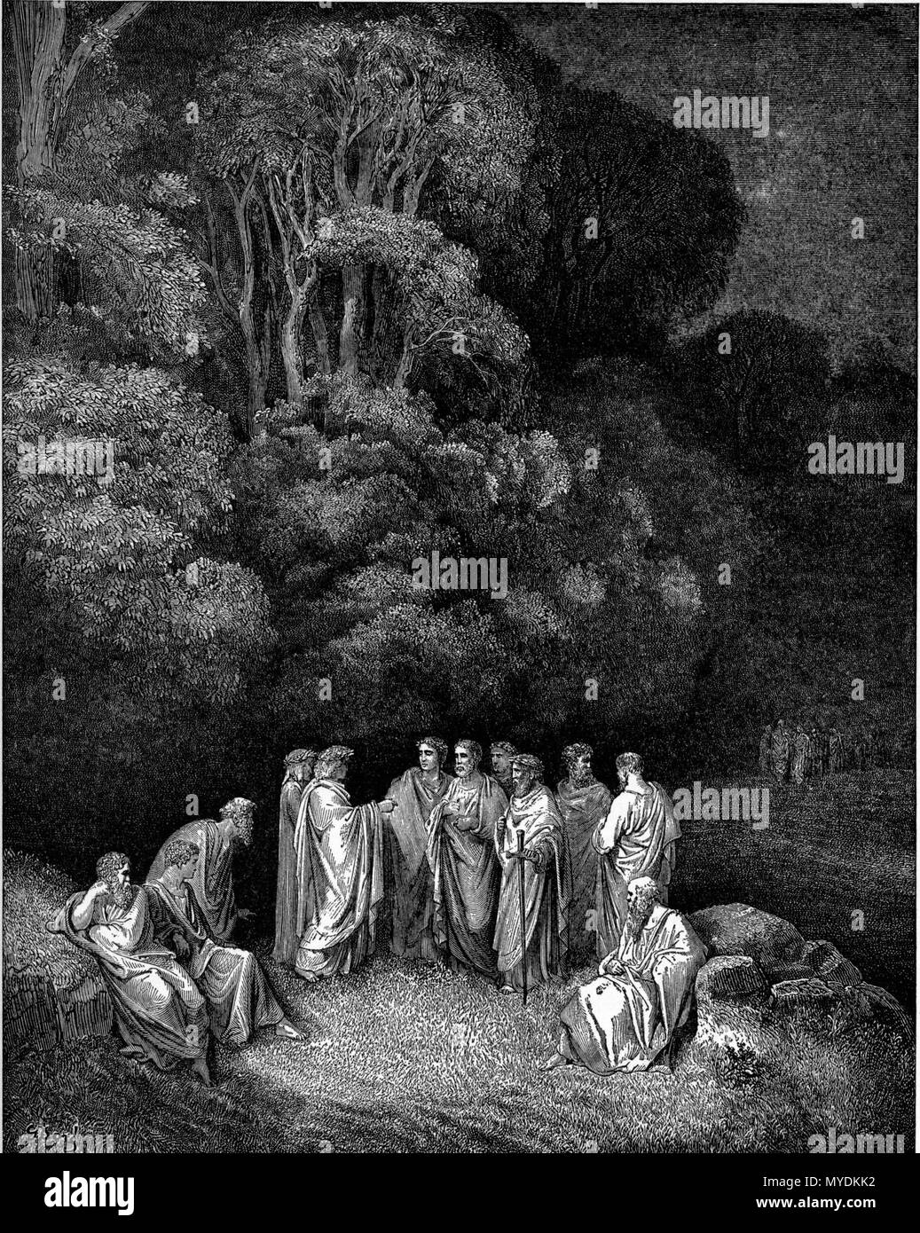 . High resolution scan of engraving by Gustave Doré illustrating Canto ...