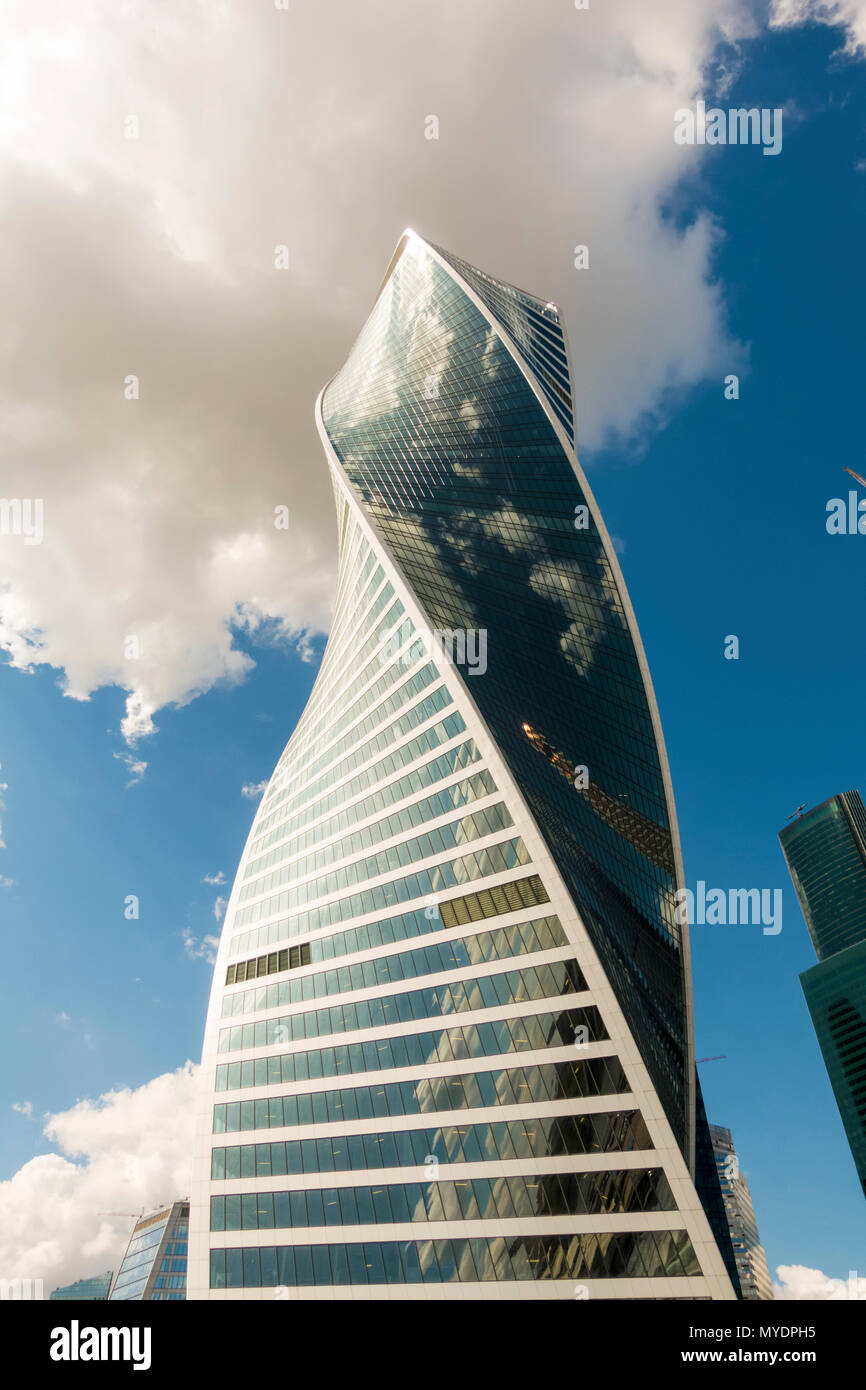 Evolution Tower, Moscow, Russia. Photographed in August 2015 Stock ...
