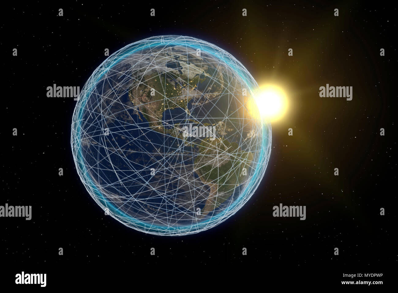 Global connectivity, conceptual illustration Stock Photo - Alamy