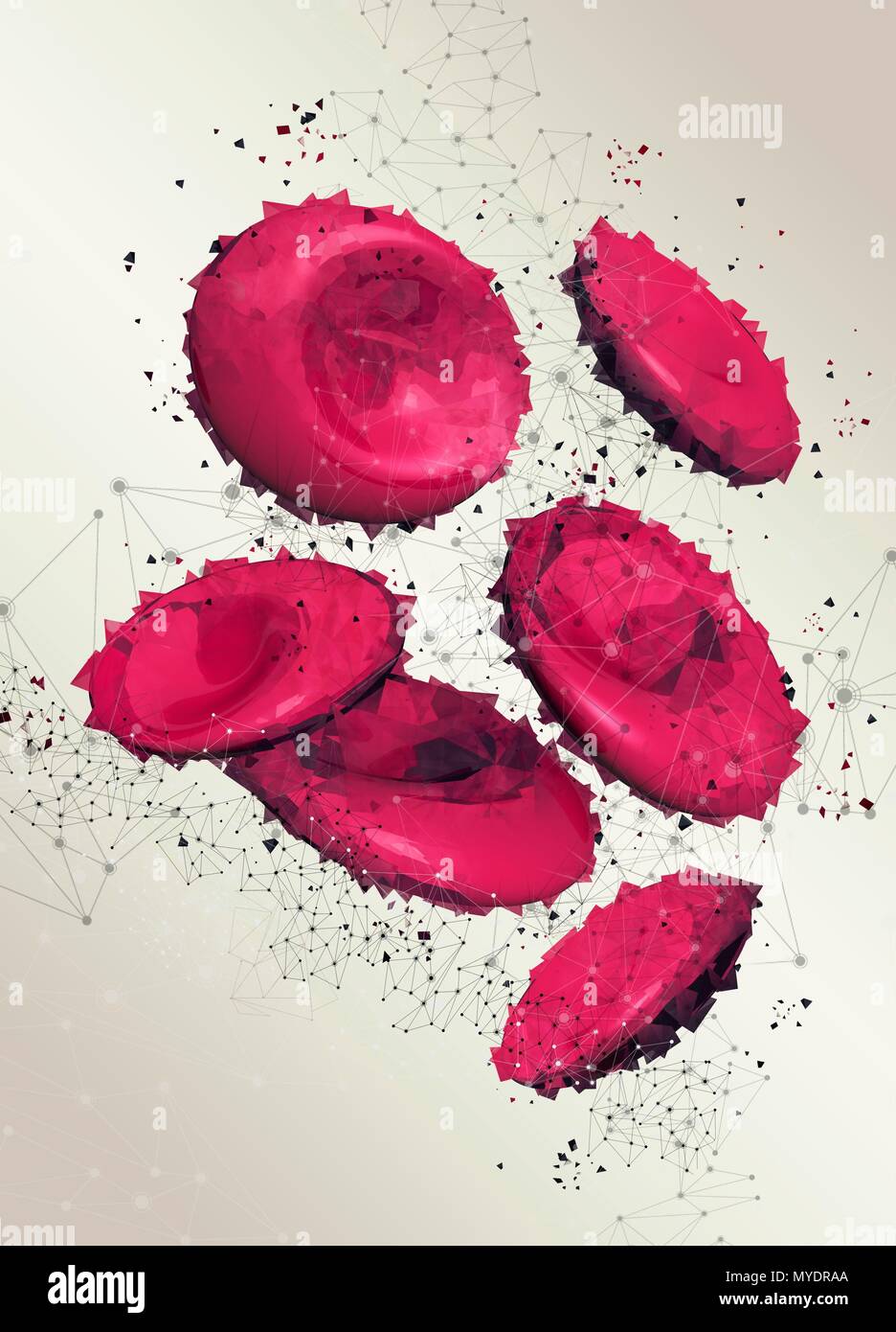 Red blood cells, illustration Stock Photo - Alamy