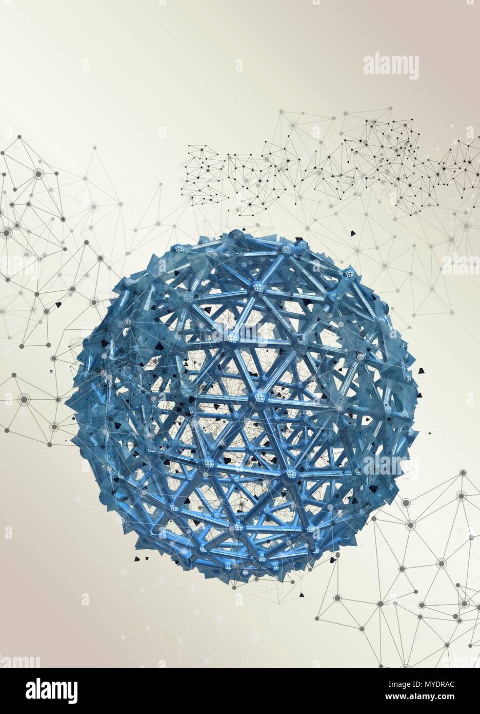 Blue buckyball, illustration Stock Photo - Alamy
