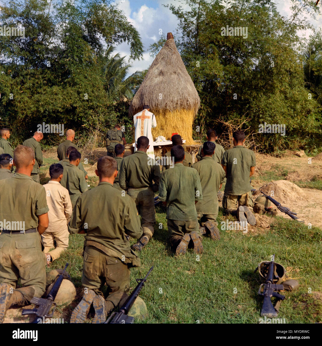 Catholic Mass during Viet Nam War Stock Photo - Alamy
