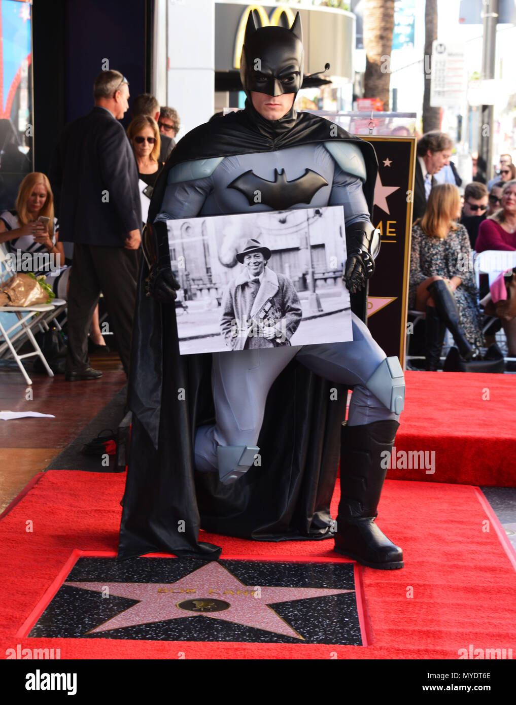 a Batman 001 and portrait of Bob Kane at the Star at Batman Star ...