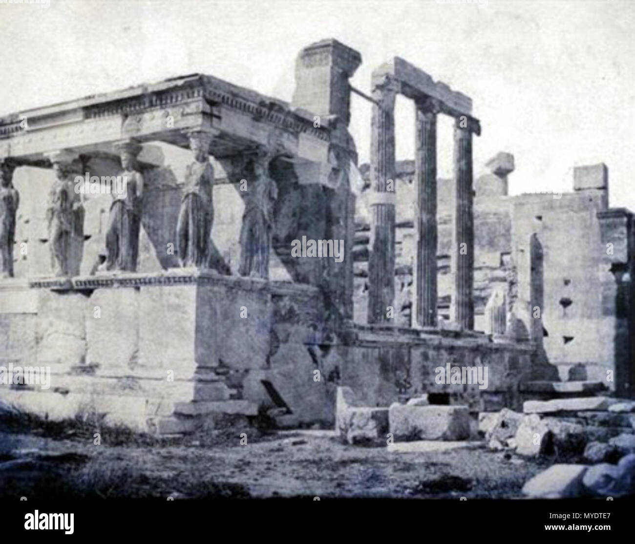 . English: by George Wilson Bridges Erechtheum, Western Portico in 1848 ...