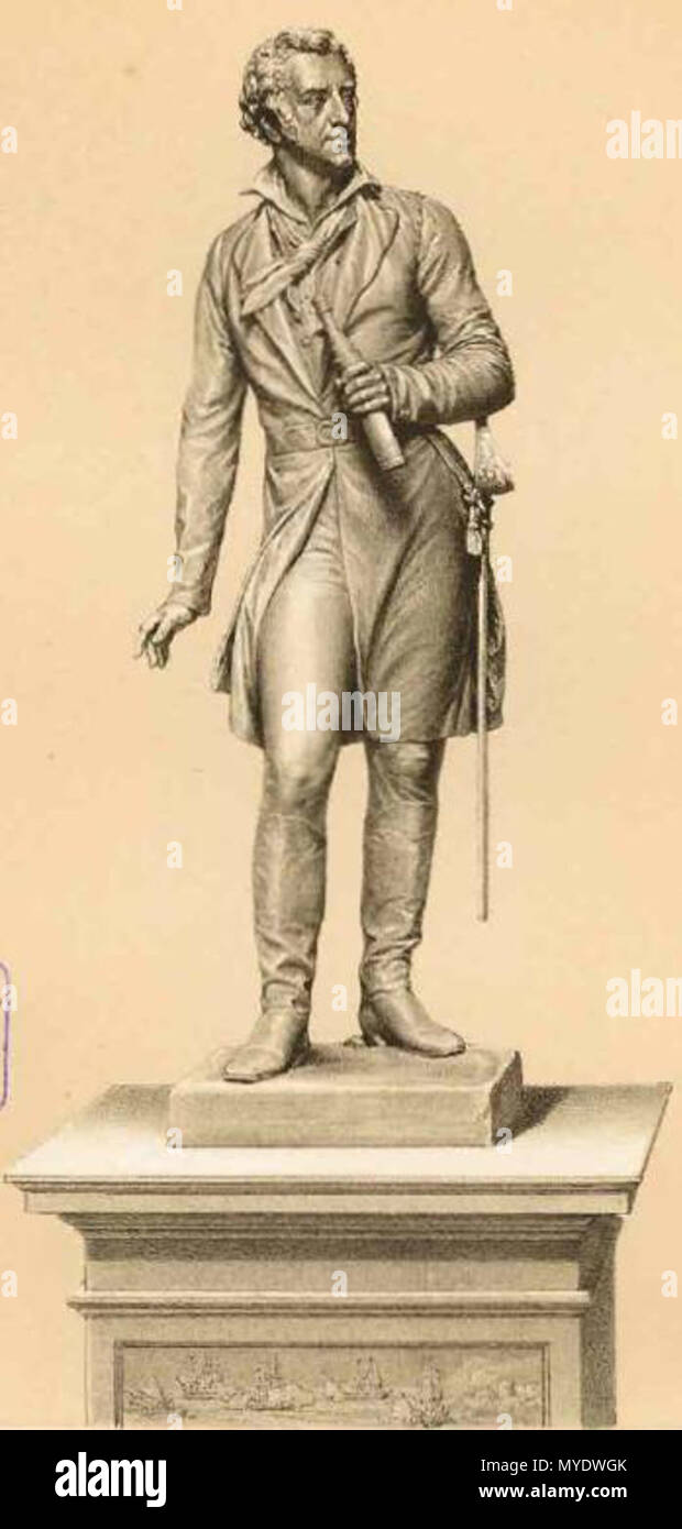 . estatua de Thomas Alexander Cochrane en Valparaíso. 1872. En Chile ...